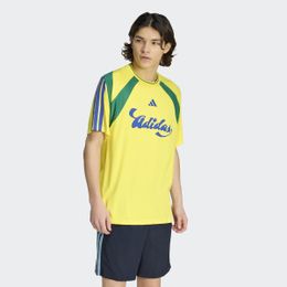 T-Shirt adidas Sportswear "M TIRO NP TEE", Herren, Gr. L, bright gelb, bold gr&uuml;n, bold blau, Obermaterial: 100% Polyester, normal, Rundhals, Shirts T-Shirt