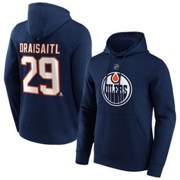 Kapuzenpullover Fanatics "Fanatics Hoodie Edmonton Oilers Graphic Draisaitl 29", Damen, Gr. L, mehrfarbig, 80% Baumwolle, 20% Polyester, Pullover Kapuzenpullover