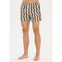 Badeshorts Virtus "Tana", Herren, Gr. L, US-Gr&ouml;&szlig;en, grau, wei&szlig;, 100% Polyamid, bedruckt, Badehosen Badeshorts, mit atmungsaktiver Funktion