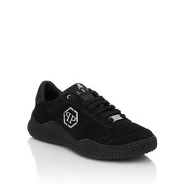 Laufschuh Philipp Plein "Hexagon", Damen, Gr. 39, Normalschaft, schwarz (0202, schwarz, schwarz), Schuhe Laufschuh