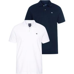 Poloshirt Champion "2 Pack Polo", Herren, Gr. L, blau (marine, wei&szlig;), Obermaterial: 100% Baumwolle, Shirts