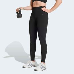 Trainingstights adidas Performance "WE SCRUNCH 7/8L", Damen, Gr. XS, N-Gr, schwarz, normal, gr., Obermaterial: 70% Polyester, 21% Polyamid, 9% Elasthan, Hosen