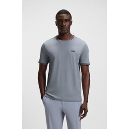 T-Shirt BOSS Green "Taul", Herren, Gr. XL, dunkelgrau026, Single Jersey, Obermaterial: 92% Baumwolle, 8% Elasthan, regular fit normal, Rundhals, Rippb&uuml;ndchen, Shirts T-Shirt, aus softem Stretch-Baumwoll-Piqu&eacute;, Regular Fit, K&uuml;hlend