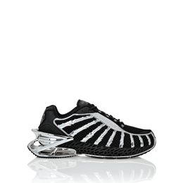 Laufschuh Plein Sport "Thunderstorm Genx", Damen, Gr. 35, Normalschaft, 0291, schwarz, nickel, Schuhe Laufschuh