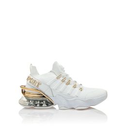 Laufschuh Plein Sport "Tiger Attack//Gen.x.4", Damen, Gr. 36, Normalschaft, wei&szlig; (0116, wei&szlig;, gold), Schuhe Laufschuh