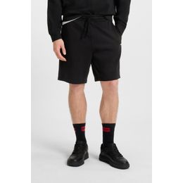 Sweatshorts Hugo "Dayono", Herren, Gr. XL, N-Gr, schwarz001, Sweatware, Obermaterial: 100% Baumwolle, unifarben, relaxed fit kniefrei, Hosen Sweatshorts, Relaxed Fit, Elastikbund, reine Baumwolle
