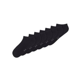 Kurzsocken name it "NKNANCLE 7P SOLID NOOS", M&auml;dchen, Gr. 37-39, schwarz, Baumwollmischung, uni, Socken