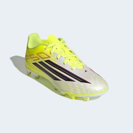 Fu&szlig;ballschuh adidas Performance "F50 CLUB FG/MG KIDS", M&auml;dchen, Gr. 38,5, team solar gelb 2, core schwarz, lucid rot, Synthetik, Textil, Schuhe Fu&szlig;ballschuh, f&uuml;r viele verschiedene B&ouml;den geeignet, f&uuml;r Kinder & Jugendliche