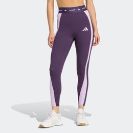 Trainingstights adidas Performance "TECHFIT COLORBLOCK 7/8-LEGGINGS", Damen, Gr. M, N-Gr, aurora plum, powder plum, normal, gr., Obermaterial: 73% Polyester, 27% Elasthan, 7/8-L&auml;nge, Hosen
