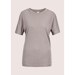 Madeleine Mode Kurzarmshirt MADELEINE "Glitzershirt Glamour&ouml;ses Stretch-Oberteil", Damen, Gr. 34, beige (cappuccino), Obermaterial: 52% Polyester PES. 28% Viskose CV. 11% metallisierte Fasern MTF. 9% Polyamid PA., Modern, normal, Shirts