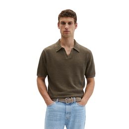 Marc O'Polo Rundhalspullover MARC O'POLO "aus Bio-Baumwolle und Leinen", Herren, Gr. M, schwarz nickle, Obermaterial: 65% Leinen, 35% Baumwolle, unifarben, Rundhals, Pullover Rundhalspullover