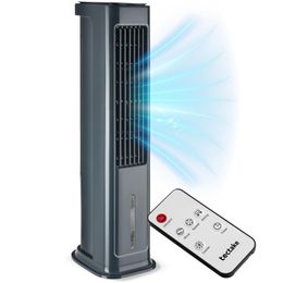 TecTake&reg; Luftk&uuml;hler, 4in1, 5 l Wassertank, Schwenkfunktion und 12-Stunden-Timer, extrem leise und energiesparend