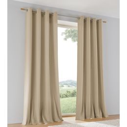 Vorhang Kutti "Vorhang Duck", beige (natur), B:140cm H:245cm, Baumwolle, Gardinen, nat&uuml;rlicher Look, einfarbig, reine Baumwolle, blickdicht