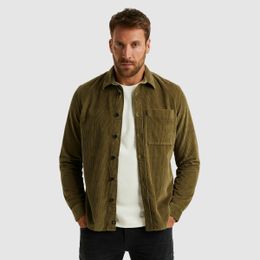 PME-Legend Langarmhemd PME LEGEND, Herren, Gr. L, N-Gr, dusky gr&uuml;n, Web, Obermaterial: 100% Baumwolle, unifarben, regular fit h&uuml;ftbedeckend, Rundhals, Hemden, aus softem Cord, mit Knopfleiste