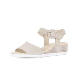 Keilsandalette Gabor "Keilsandalette", Damen, Gr. 39, beige, Schuhe