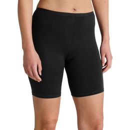 Lange Unterhose Calida "Natural Comfort", Damen, Gr. M (44/46), schwarz, Single Jersey, Obermaterial: 92% Baumwolle, 8% Elasthan, eng, Unterhosen Lange Unterhose, Single Jersey Qualit&auml;t, elastisch, langes Bein, weich, Baumwoll-Mix