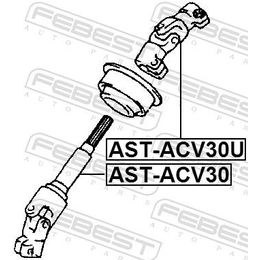FEBEST Lenkwelle astacv30 unten f&uuml;r TOYOTA