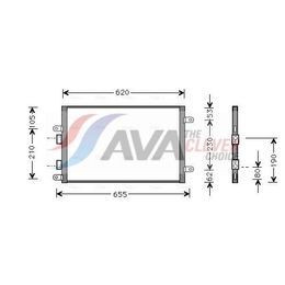 AVA CLEVER CHOICE Kondensator, Klimaanlage al5077 f&uuml;r ALFA ROMEO