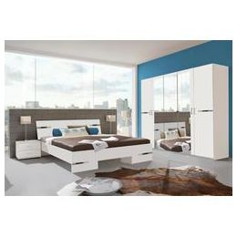 Futonbett wimex "Anna, Bett Made in Germany", wei&szlig;, B:169cm H:81cm L:210cm, Betten, Futonbett, mit chromfarbenen Details im Kopf-und Fu&szlig;teil, 3 Breiten zur Auswahl