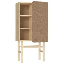 Hochkommode KARUP DESIGN "Slide", beige (natur, braun), B:70cm H:142cm T:38cm, FSC-zertifiziertes Massivholz, Sideboards, Aus massiven Kiefernholz und Kork Pinwand