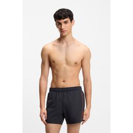 Badehose HUGO UNDERWEAR "TIKI", Herren, Gr. L (52), N-Gr, schwarz 001, Microfaser, Obermaterial: 100% Polyester, Badehosen Badehose, mit elastischem Bund