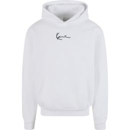 Kapuzenpullover Karl Kani "Karl Kani Karl Kani Small Signature Essential OS Hoodie", Herren, Gr. S, wei&szlig;, 65% Baumwolle, 35% Polyester, mehrfarbig, oversize, ohne Ausschnitt, Pullover Kapuzenpullover