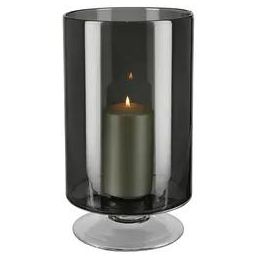 Tischvase Fink "VIANA", grau, H:34cm &Oslash;:20cm, Glas, Vasen, aus Glas, auch als Windlicht verwendbar