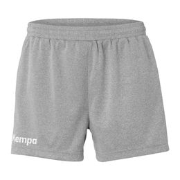 Shorts Kempa "Shorts Performance Women", Damen, Gr. L, US, grau (schwarz grau melange), Obermaterial: 100% Polyester Pol. recyc.., Hosen Shorts