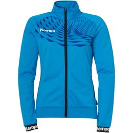 Trainingsjacke Kempa "Trainingsjacke WAVE 26 POLY JACKE WOMEN", Damen, Gr. L, blau (Kempablau, royal), Obermaterial: 100% Polyester Pol. recyc.., Jacken Trainingsjacke