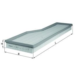Mahle Luftfilter lx5821 Filtereinsatz 42,1mm f&uuml;r Porsche