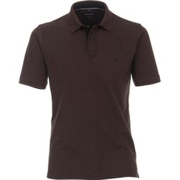 Poloshirt Casamoda "Casamoda Polo-Shirt uni", Herren, Gr. L, braun, 95% Baumwolle, 5% Elasthan, Shirts