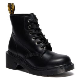 Schn&uuml;rboots Dr. Martens "Alderstone", Damen, Gr. 37, schwarz, Leder, Basic, Schuhe Schn&uuml;rboots, Stiefelette, Schn&uuml;rboots mit Blockabsatz