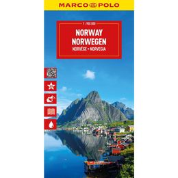 MARCO POLO Reisekarte Norwegen 1:900.000