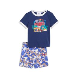 Trainingsanzug Puma "X PAW PATROL MINICATS TEE AND SHORTS SET INF", Jungen, Gr. 104, blau jewel, Jersey, Obermaterial: 100% Baumwolle. Obermaterial Hose: 68% Baumwolle, 32% Polyester, bedruckt, regular fit, Sportanz&uuml;ge Trainingsanzug, zweiteiliges Set, Regular Fit, ohne Kapuze