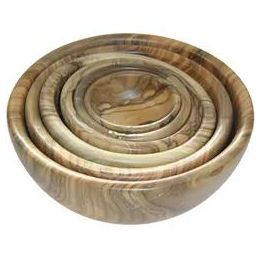 Sch&uuml;ssel BERARD FRANCE 1892, braun (holzfarben), B:17cm H:7cm T:17cm, Massivholz, Sch&uuml;sseln, Sch&uuml;ssel, Olivenholz, &Oslash; 5-17 cm, handgefertigt