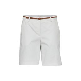Shorts oxmo "Shorts OXDaney", Damen, Gr. 40, N-Gr, wei&szlig; (sanftes wei&szlig;), Obermaterial: 98% Baumwolle CO. 2% Elasthan EL., Hosen Shorts