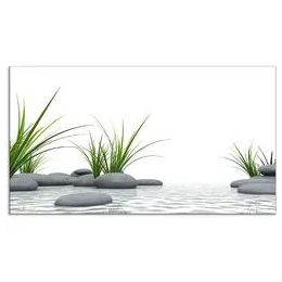 K&uuml;chenr&uuml;ckwand Artland "3 D Steine", wei&szlig;, B:90cm H:50cm, Aluminium, Spritzschutzw&auml;nde, Alu Spritzschutz mit Klebeband, einfache Montage