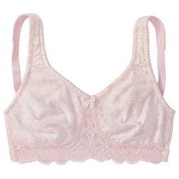 Entlastungs-BH Nuance, Damen, Gr. 105, Cup C, rosa (rosa, puder), Spitze, Obermaterial: 85% Baumwolle, 10% Polyamid, 5% Elasthan, BHs Entlastungs-BH, ohne B&uuml;gel aus Baumwolle &ndash; auch ideal f&uuml;r gro&szlig;e Gr&ouml;&szlig;en, Topseller