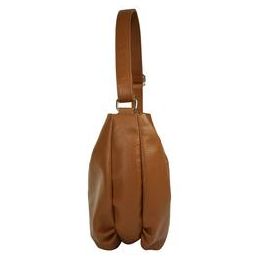 Shopper Samantha Look, Damen, Gr. B/H/T: 29cm x 24cm x 14cm onesize, braun (cognac), Leder, leicht gl&auml;nzend, unifarben, Taschen Shopper, echt Leder, Made in Italy
