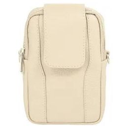 Umh&auml;ngetasche Samantha Look, Damen, Gr. B/H/T: 19cm x 10cm x 4cm onesize, beige, Leder, unifarben, Taschen Umh&auml;ngetasche, echt Leder, Made in Italy