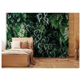 Livingwalls Fototapete LIVING WALLS "Walls by Patel Deep Green", gr&uuml;n, B:4m L:2,7m, Vlies, Tapeten, Vlies, Wand
