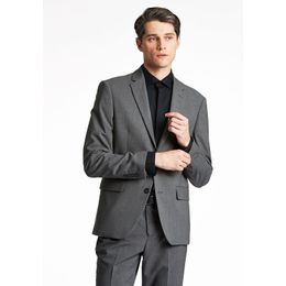Anzug LINDBERGH "Anzug Slim Fit", Damen, Gr. 52, Normalgr&ouml;&szlig;en, grau (grau mix), Obermaterial: 68% Polyester, 30% Viskose, 2% Elasthan; Futter: 100% Polyester; F&uuml;llung: 100% Polyester, unifarben, slim fit, Anz&uuml;ge