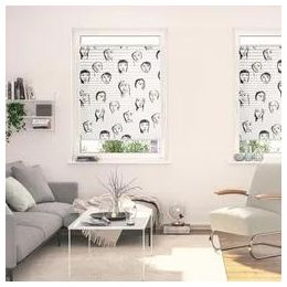 Plissee LICHTBLICK ORIGINAL "Plissee Klemmfix, ohne Bohren, blickdicht, Faces - Schwarz", schwarz (schwarz, wei&szlig;, wei&szlig;), B:70cm H:130cm, Obermaterial: 100% Polyester, Plissees