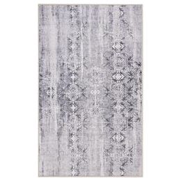 Badematte Wecon Home "Sydney", bunt (grau, silberfarben), H:6mm, Polyester, Badematten, Badematte, Vintage Orient Stil, Badezimmerteppich, waschbar