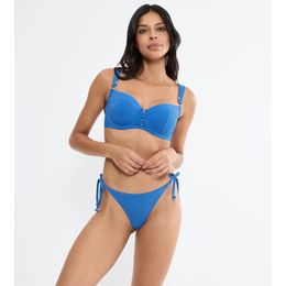 Bikini-Hose Triumph "Palina Love by the Sea Brazilian", Damen, Gr. 36, N-Gr, very blau, Microfaser, Obermaterial: 77% Polyamid, 23% Elasthan, Badehosen Bikini-Hose, Triumph x Palina Rojinski