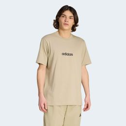 T-Shirt adidas Sportswear "M LIN SJ T", Herren, Gr. L, wonder cargo, schwarz, Obermaterial: 100% Baumwolle, normal, Rundhals, Shirts T-Shirt, &uuml;berschnittene Schultern, Kurzarmdesign, aus Baumwolljersey