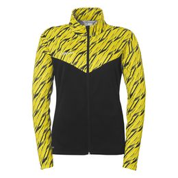Trainingsjacke Uhlsport "Trainingsjacke Progressive 28 Poly Women", Damen, Gr. L, schwarz (schwarz, limonengelb), Obermaterial: 100% Polyester Pol. recyc.., Jacken Trainingsjacke