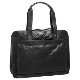 SPIKES & SPARROW Shopper SPIKES & SPARROW, Damen, Gr. B/H/T: 40cm x 30cm x 10cm onesize, schwarz, Leder, unifarben, Taschen Shopper, echt Leder