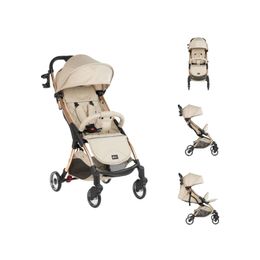 Kikkaboo Kinderwagen Buggy Cloe bis 22 kg Aluminiumrahmen faltbar Getr&auml;nkehalter beige