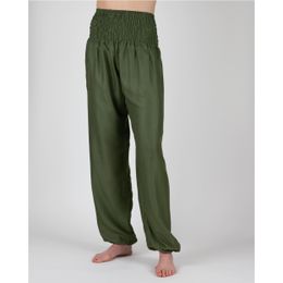 Haremshose PAIGH, Damen, Gr. M, EURO-Gr&ouml;&szlig;en, gr&uuml;n, 100% Viskose, unifarben, lang, Hosen Haremshose, in bequemem, lockerem Schnitt